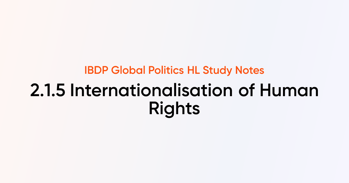Internationalisation of Human Rights (2.1.5) | IB DP Global Politics HL ...