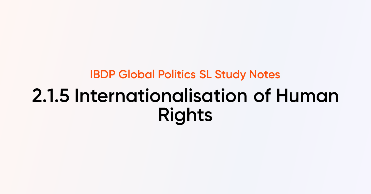 Internationalisation of Human Rights (2.1.5) | IB DP Global Politics SL ...