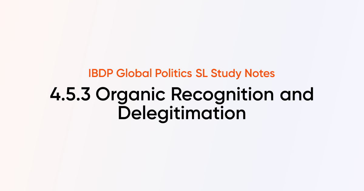Organic Recognition and Delegitimation (4.5.3) | IB DP Global Politics ...