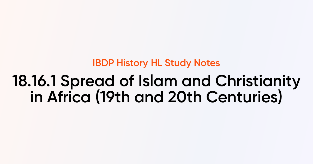 Spread of Islam and Christianity in Africa (19th and 20th Centuries ...