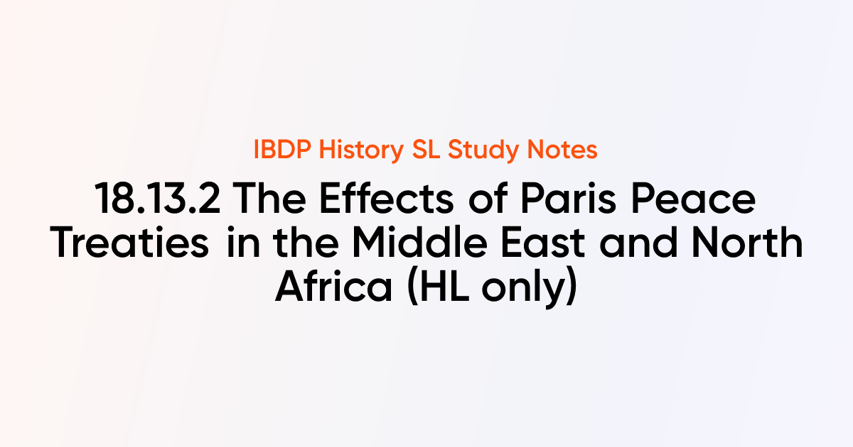 The Effects of Paris Peace Treaties in the Middle East and North Africa ...