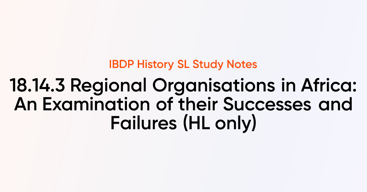Regional Organisations in Africa: An Examination of their Successes and ...