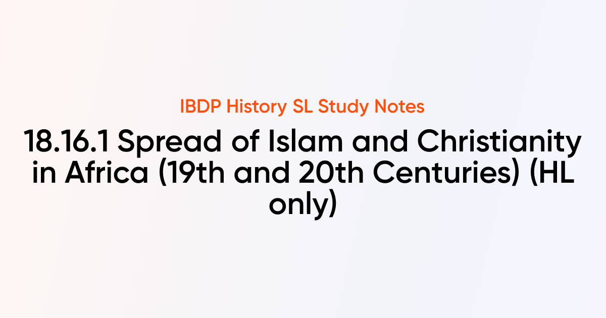 Spread of Islam and Christianity in Africa (19th and 20th Centuries ...