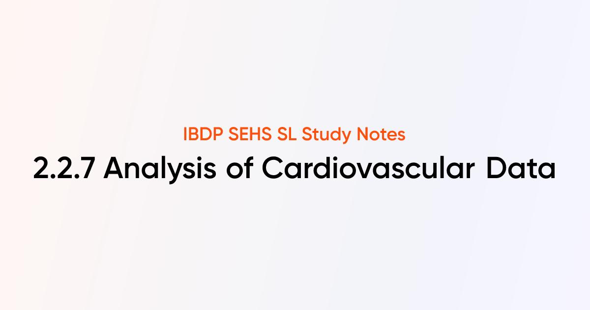 Analysis of Cardiovascular Data (2.2.7) | IB DP Sports, Exercise and ...