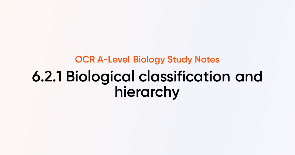 Biological classification and hierarchy (6.2.1) | OCR A-Level Biology ...