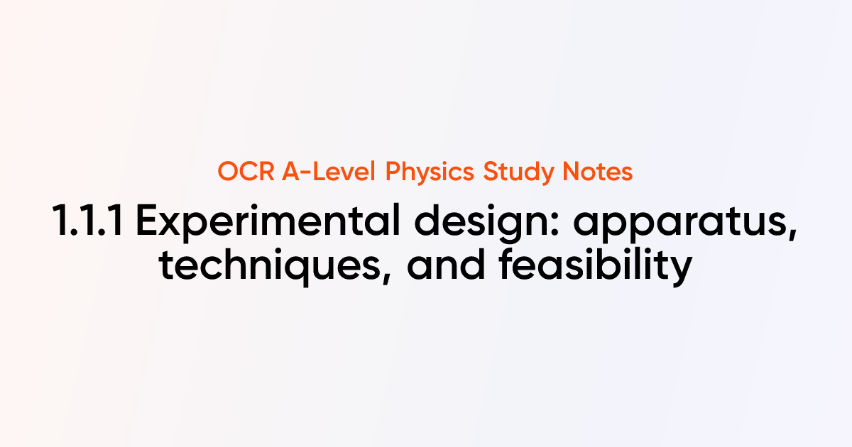 Experimental design: apparatus, techniques, and feasibility (1.1.1 ...