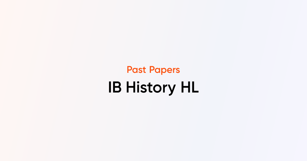 IB History HL Practice Papers - TutorChase