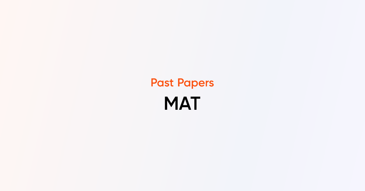 MAT Past Papers - TutorChase