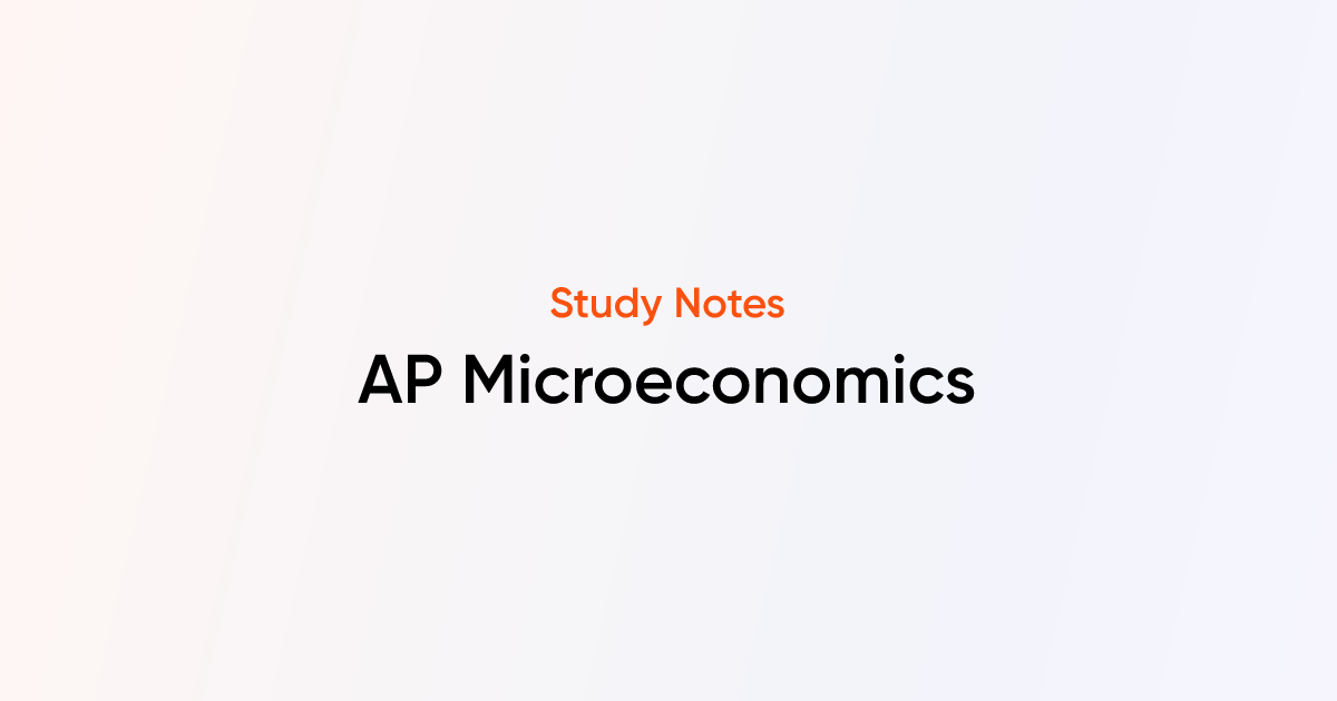 AP Microeconomics Notes | TutorChase