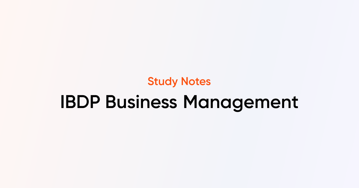 Free IB DP Business Management Notes | TutorChase