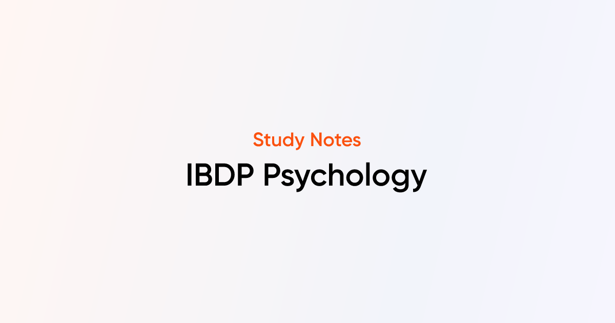 Free IB DP Psychology Notes | TutorChase