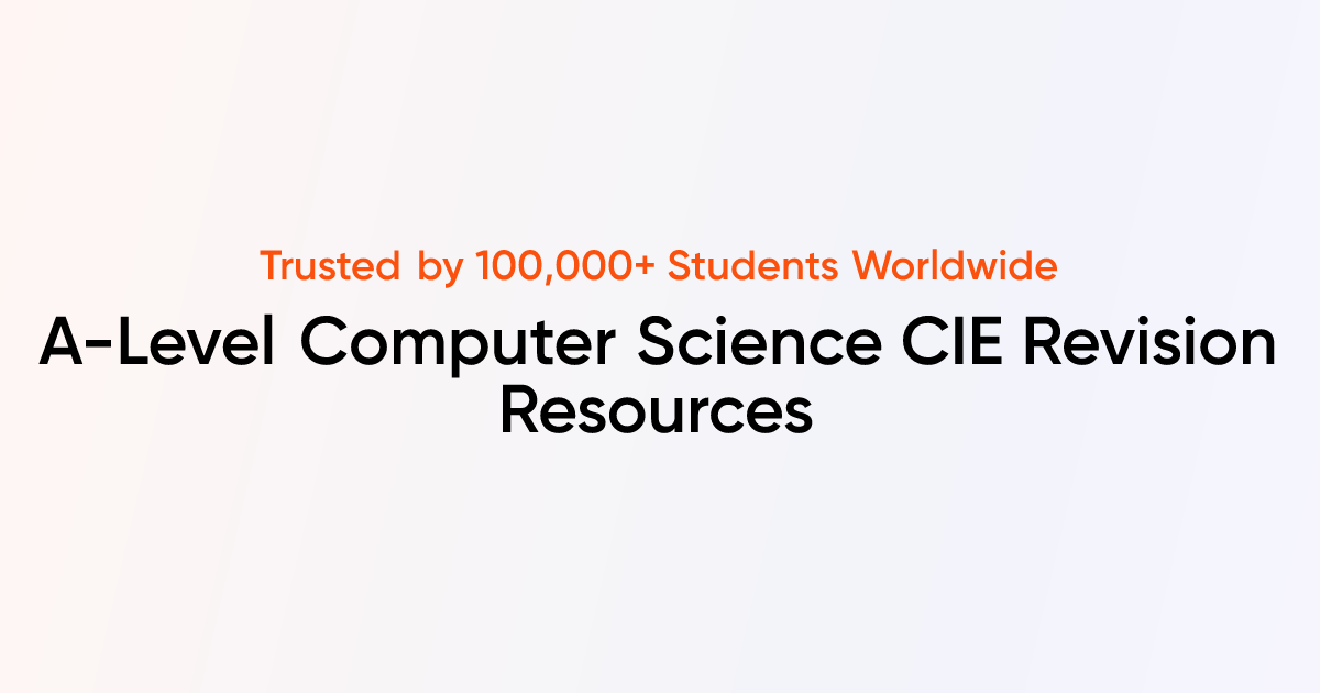 A Level Computer Science Cie Resources Tutorchase