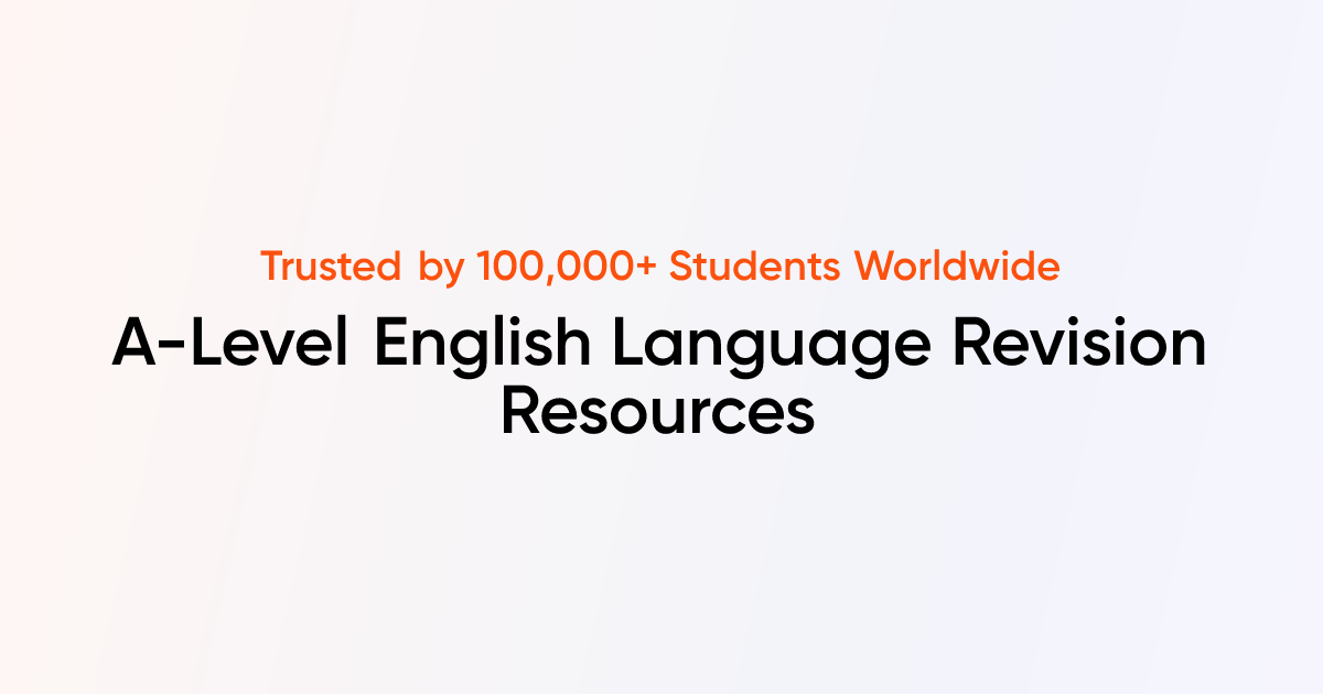 A Level English Language Resources Tutorchase