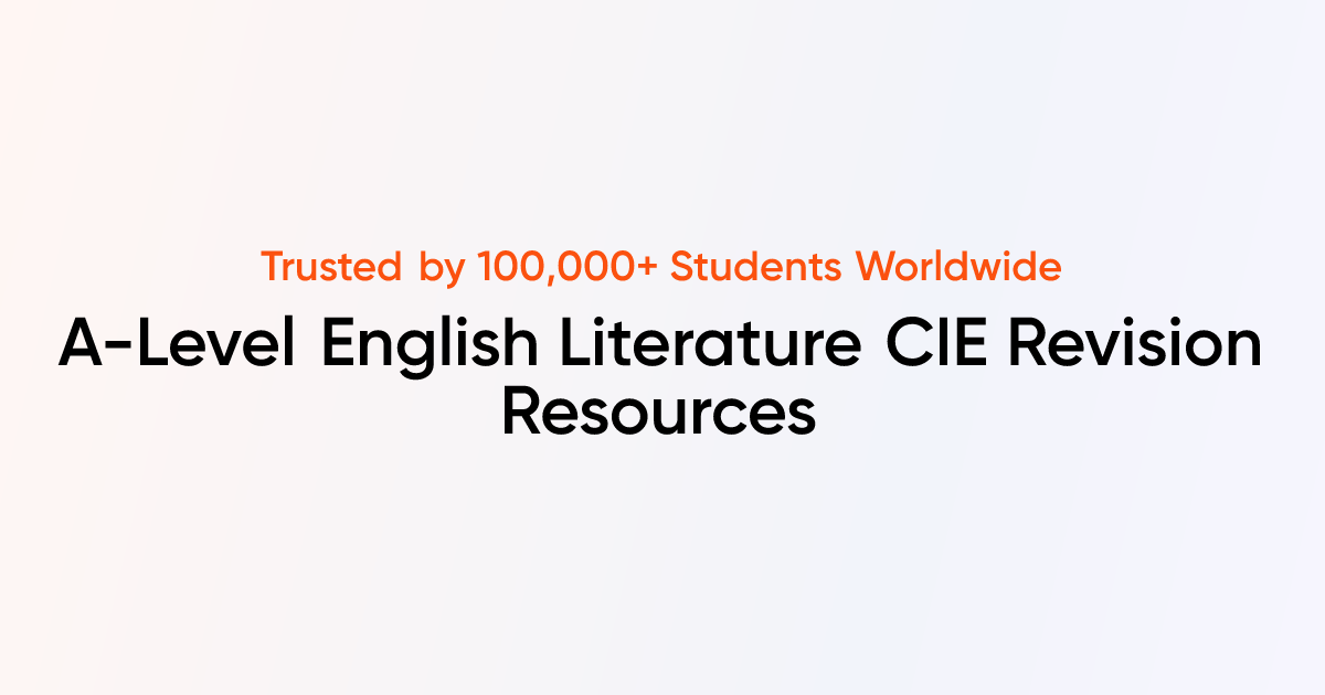 A-Level English Literature CIE Resources | TutorChase
