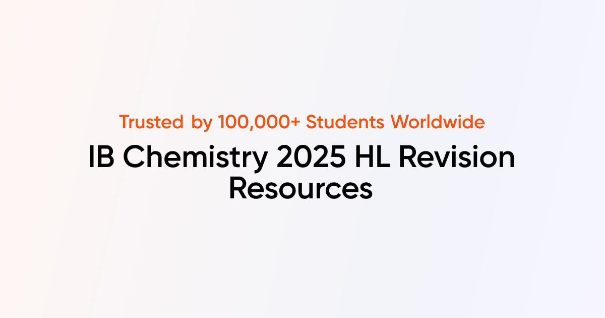IB Chemistry 2025 HL Resources | TutorChase