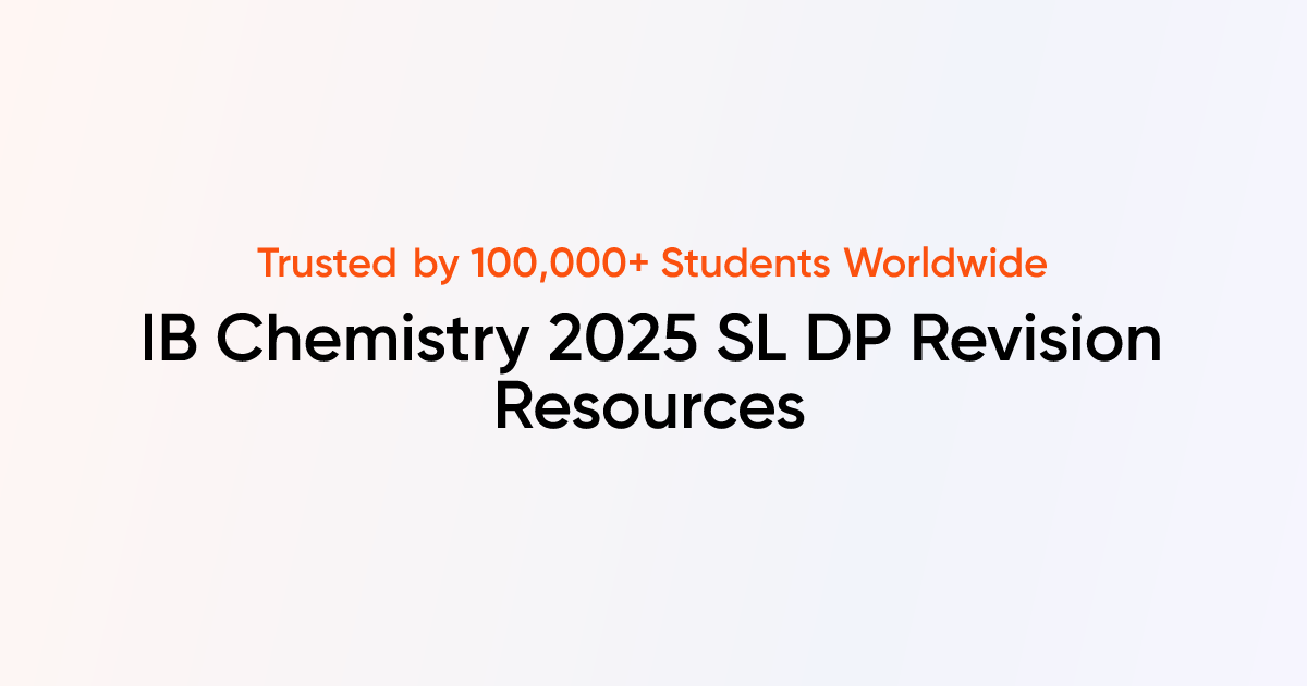 IB Chemistry 2025 SL DP Resources | TutorChase