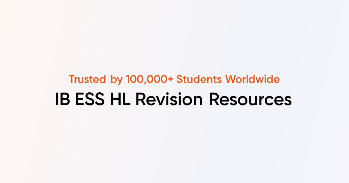 IB ESS HL Resources | TutorChase