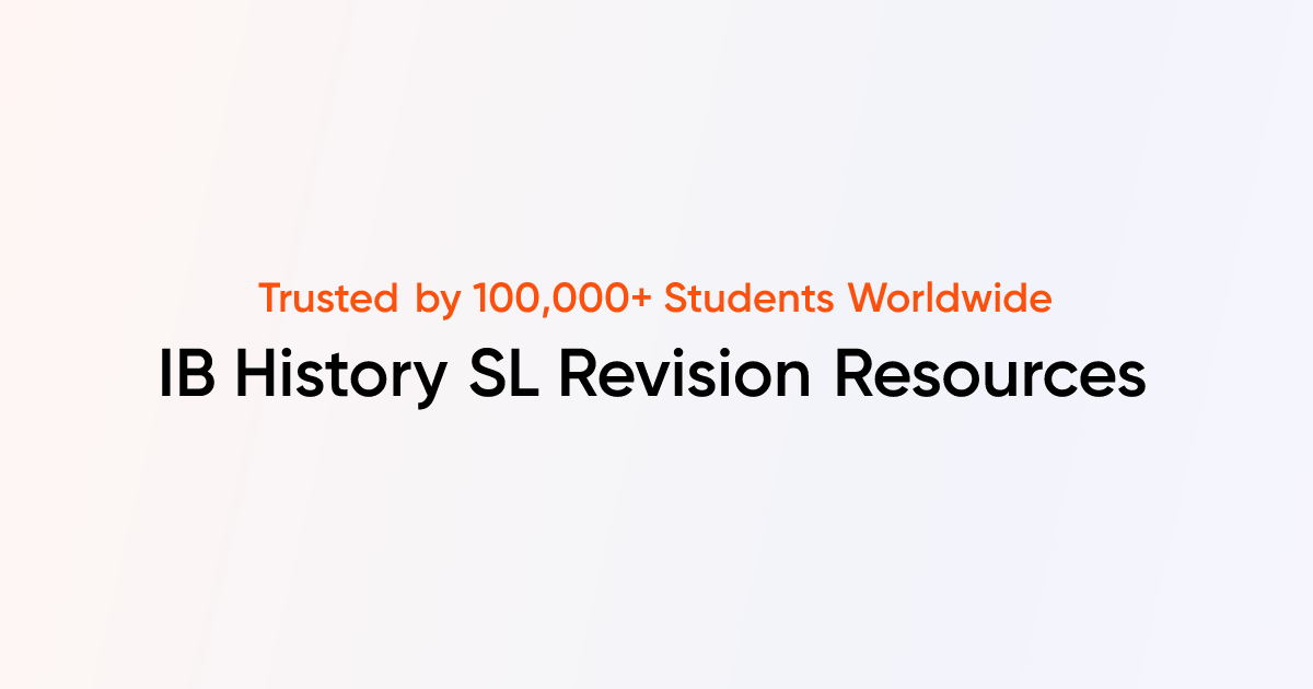 IB History SL Resources | TutorChase
